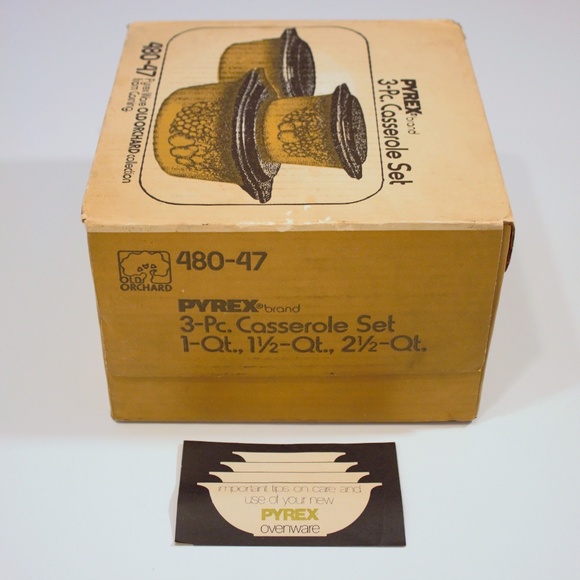 Pyrex | Kitchen | Vintage Pyrex Set Of 3 Casseroles New In Box | Poshmark